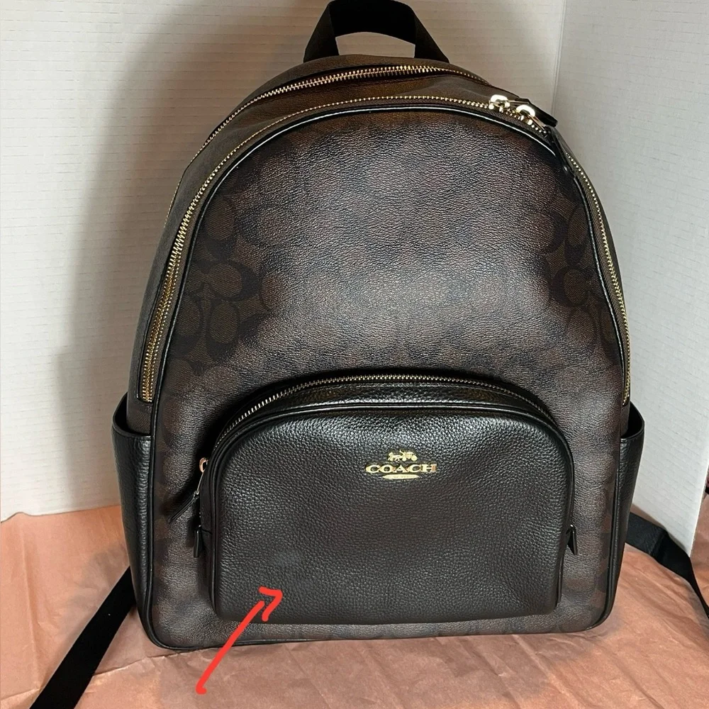 Coach | Bags | Coach Signature Brown And Black Backpack | Poshmark